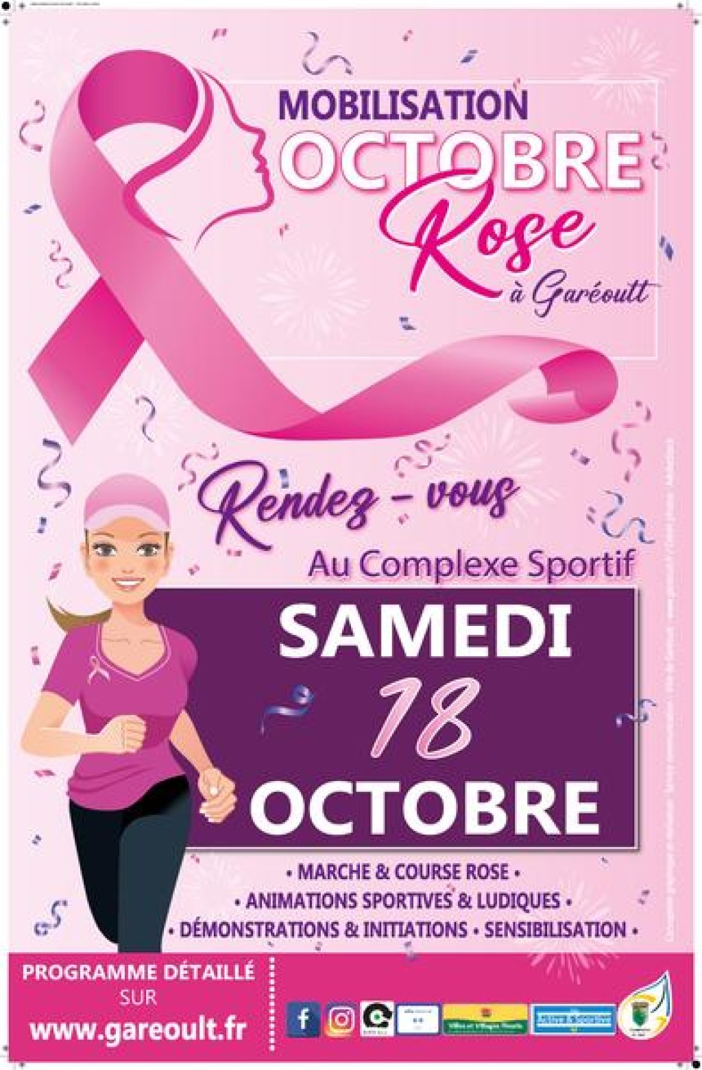 Marche, course et animations | Octobre Rose : Evènement sportif à ...